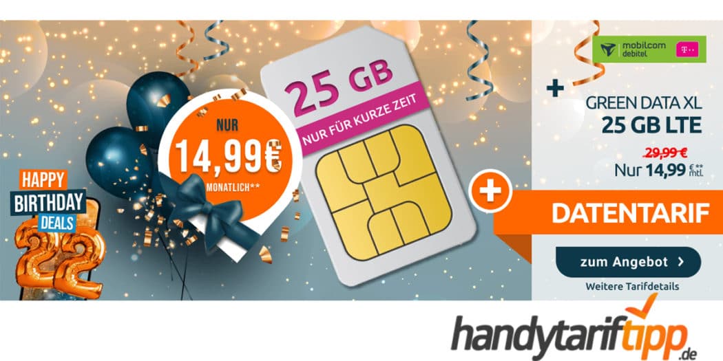 Datentarif im Netz der Telekom – 25 GB LTE Internet-Flatrate mit bis zu ...