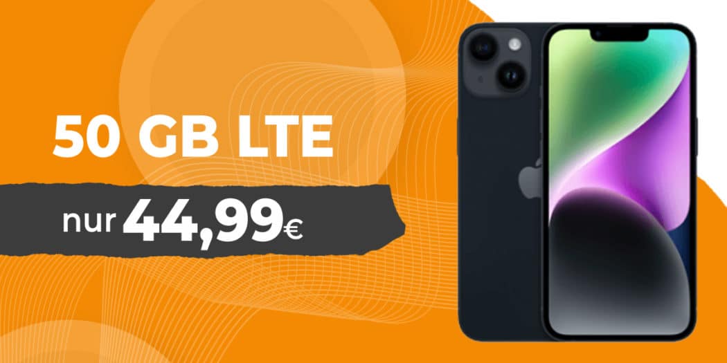 Apple iPhone 14 für einmalig 119 Euro mit 50€ Wechselbonus & 50GB LTE ...