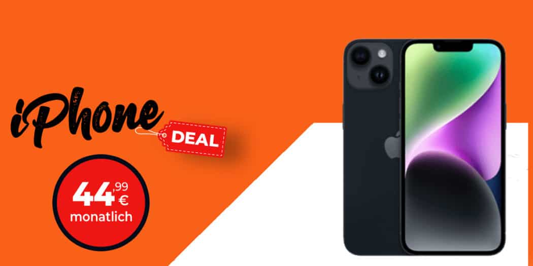 Apple iPhone 14 mit 50€ Wechselbonus und 38GB LTE nur 44,99 Euro ...