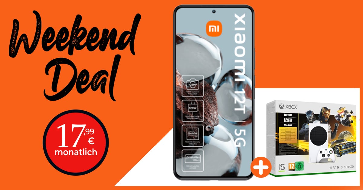 Xiaomi 12T -256GB- & Microsoft Xbox Series S Gilded Hunter Bundle für einmalig nur 66,66 Euro ...
