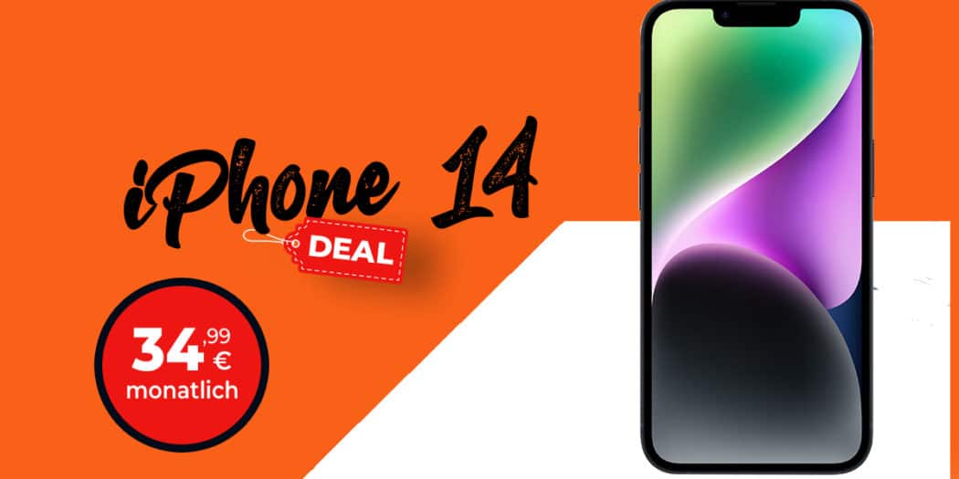 Apple iPhone 14 für einmalig 99,99 Euro mit 50€ Wechselbonus und 25GB ...