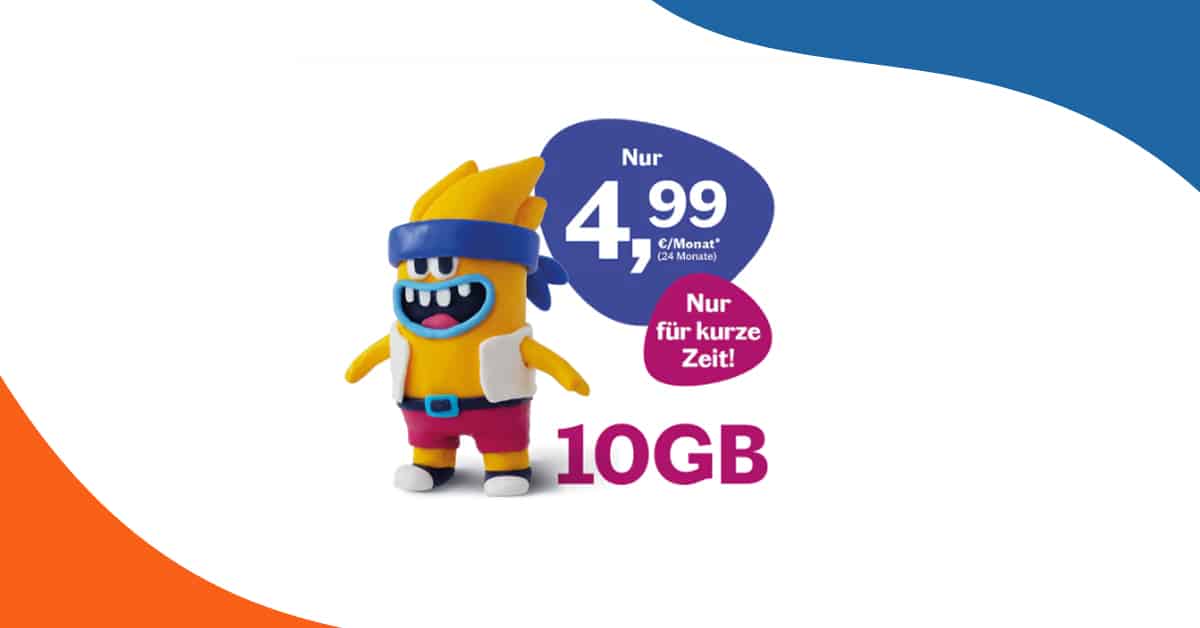 10GB LTE und 60 Minuten in 50 Länder nur 4,99 Euro monatlich - Aktivierungsgebühr nur 1 Euro ...