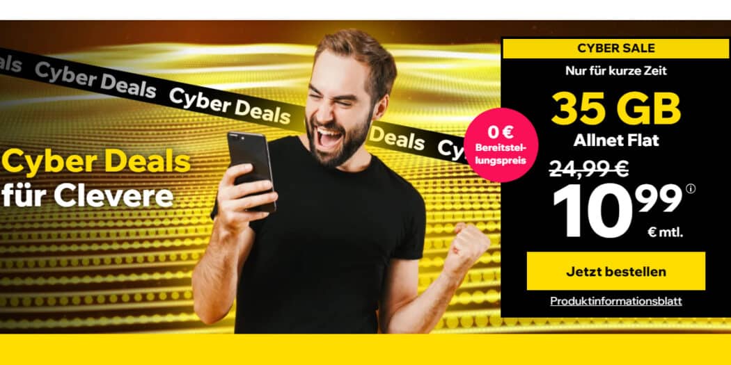 Monatlich kündbar - 10GB LTE nur 5,99 Euro und 35GB LTE nur 10,99 Euro monatlich - HandyTarifTipp