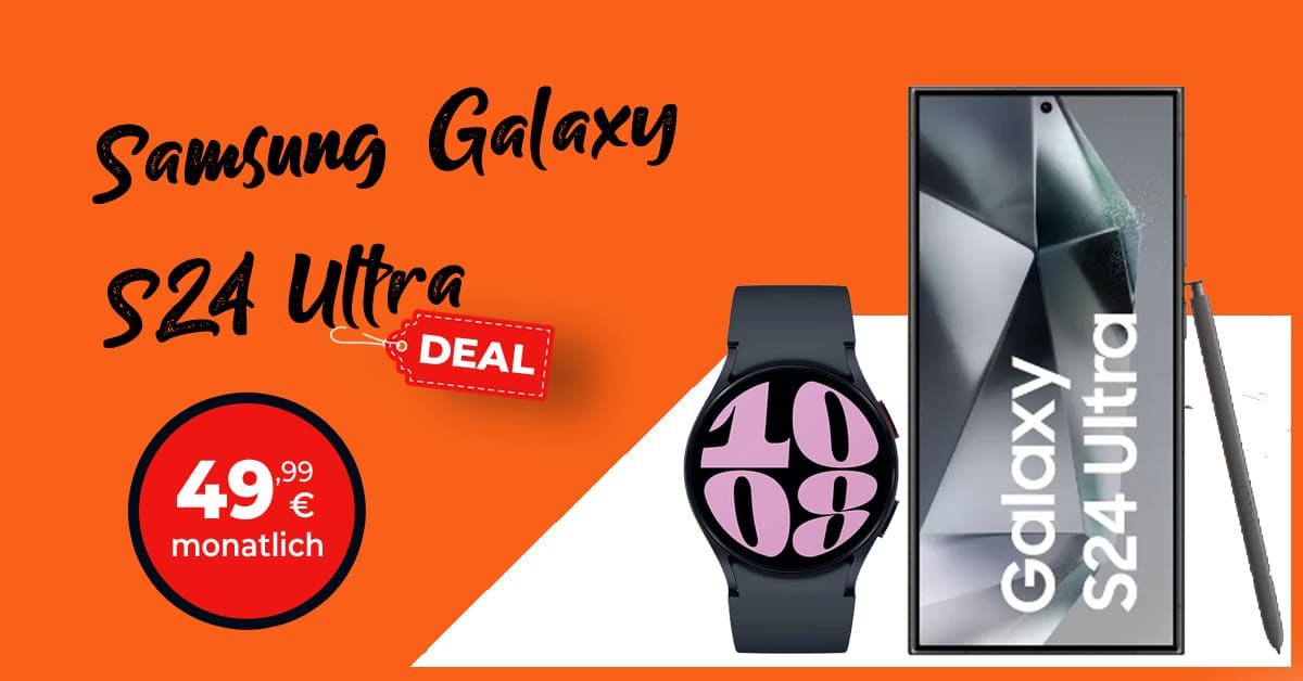 Samsung Galaxy S24 Ultra -512GB- für einmalig 249,99 Euro mit 60GB LTE ...