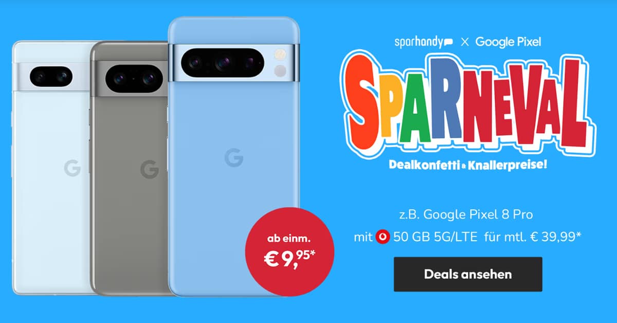 Google Pixel 8 Pro für einmalig 79,99 Euro mit 50GB LTE/5G und 100 Euro ...