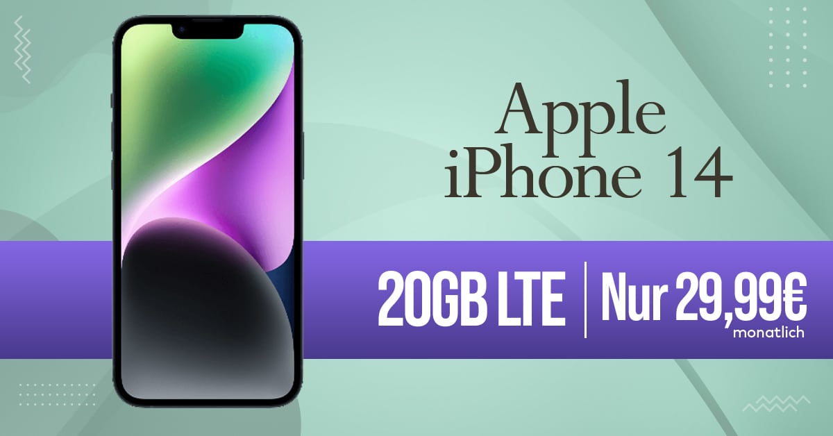 Weekend Deal - Apple iPhone 14 für einmalig 49 Euro mit 20GB LTE und 50 ...