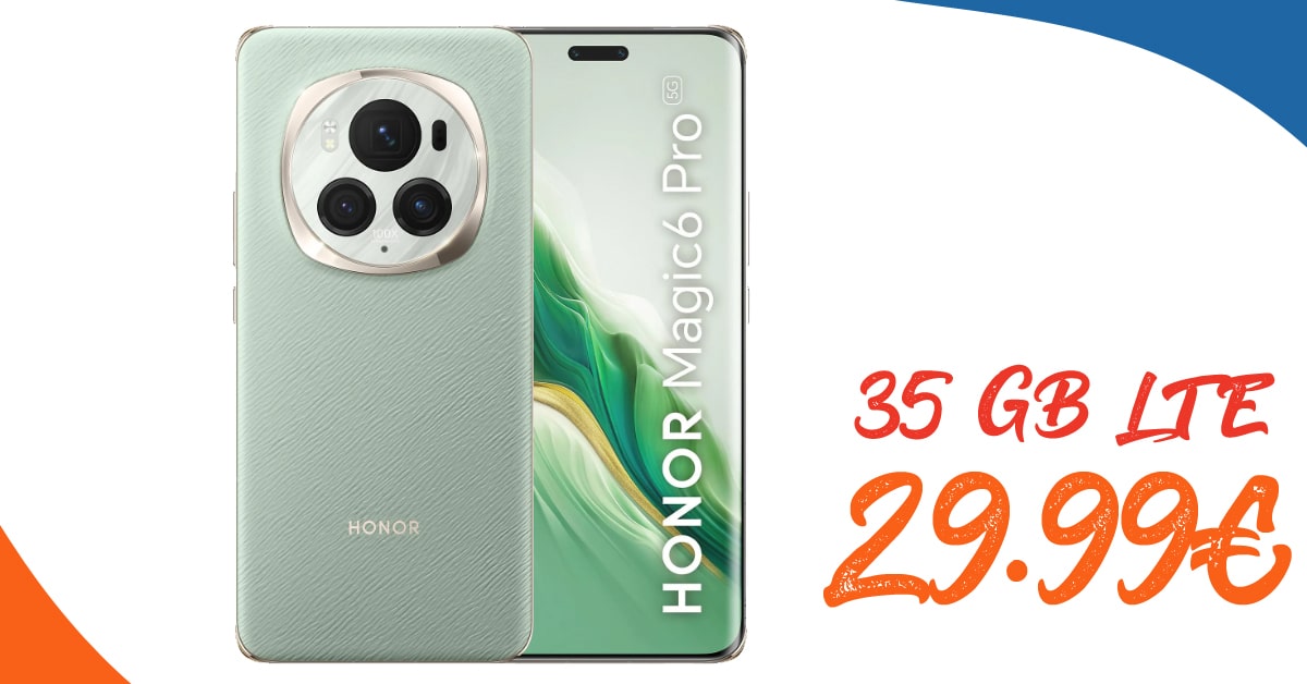 Honor Magic 6 Pro 5G für einmalig 99 Euro mit 35GB LTE nur 29,99 Euro monatlich - HandyTarifTipp