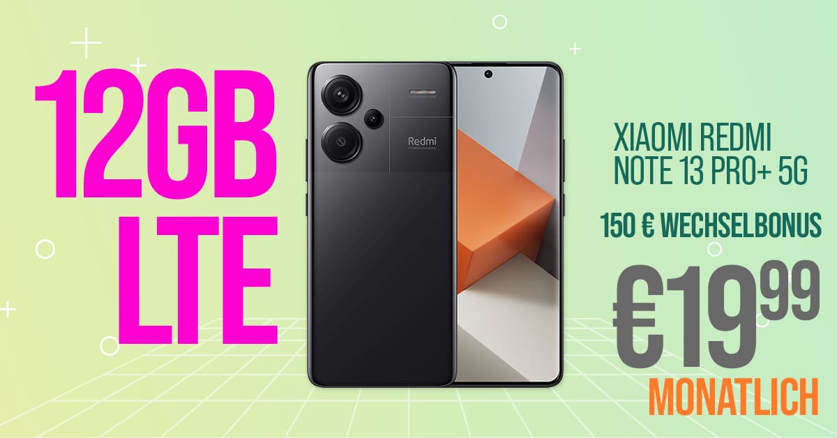 Xiaomi Redmi Note 13 Pro+ 5G 12GB/512GB für einmalig 69 Euro mit 12GB ...