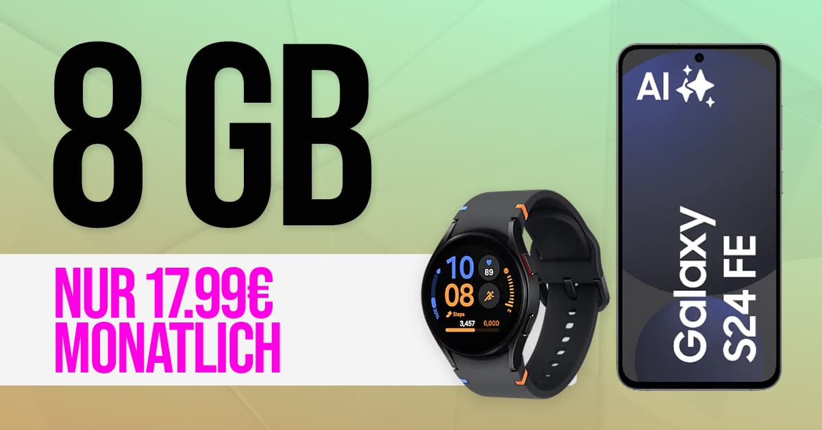 Samsung Galaxy S24 FE & Galaxy Watch FE für einmalig 49 Euro (+ Anschlusspreis 39.99 Euro) mit ...