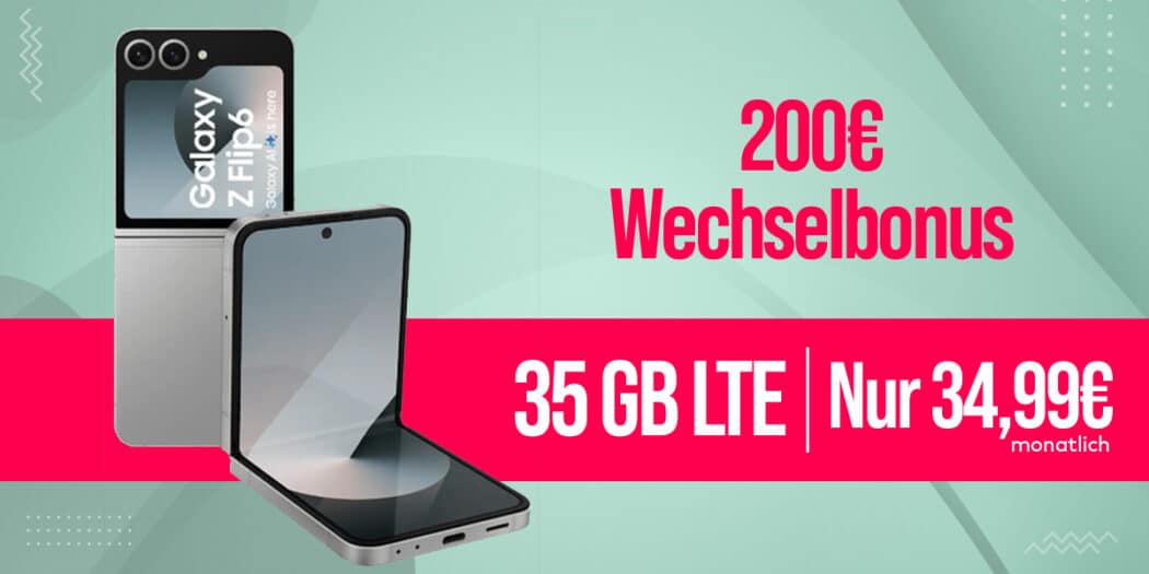 Samsung Galaxy Z Flip 6 -256GB- mit 35GB 5G/LTE und 200 Euro ...