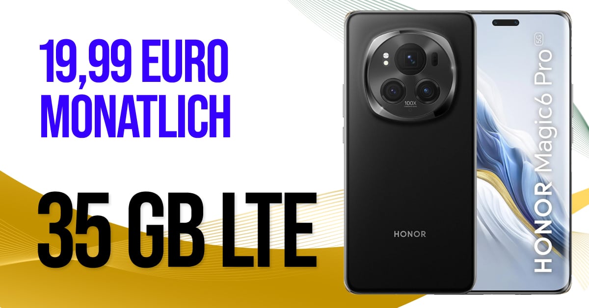 Black Friday Deal - Honor Magic 6 Pro für einmalig 49 Euro (+Anschlussgebühr 39.99€) mit 35GB ...