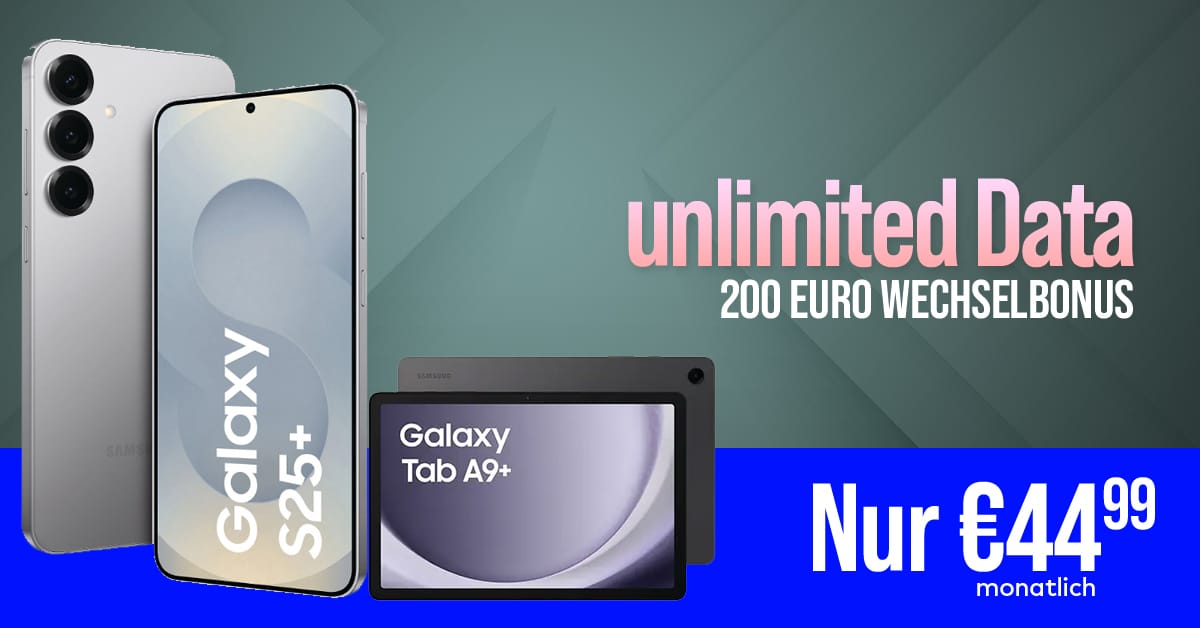 Samsung Galaxy S25+ (S25Plus) und Galaxy Tab A9+ Wi-Fi für einmalig 69 ...