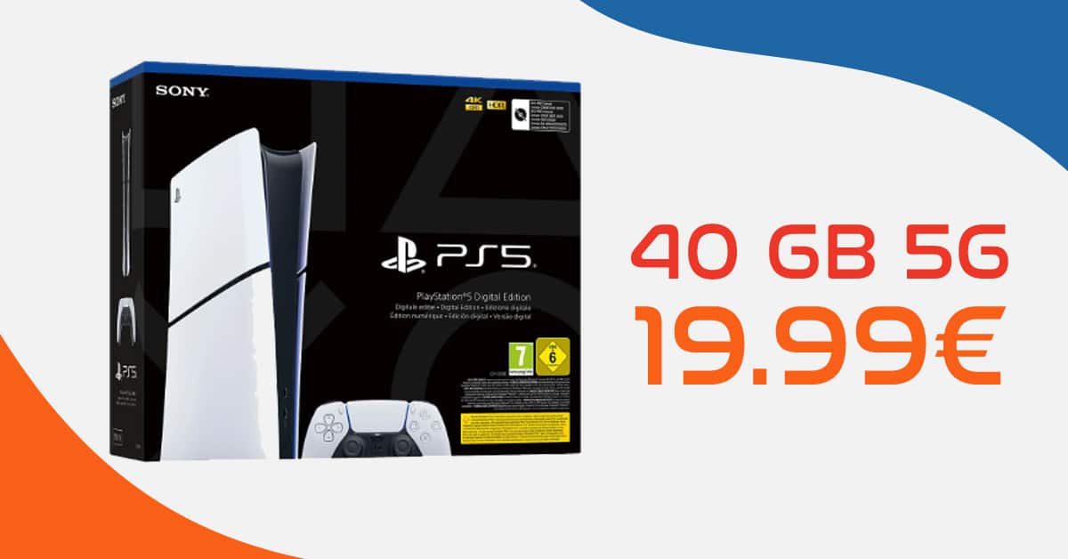 PS5 PlayStation 5 Slim - Digital Edition mit 40GB Handyvertrag nur 19. ...