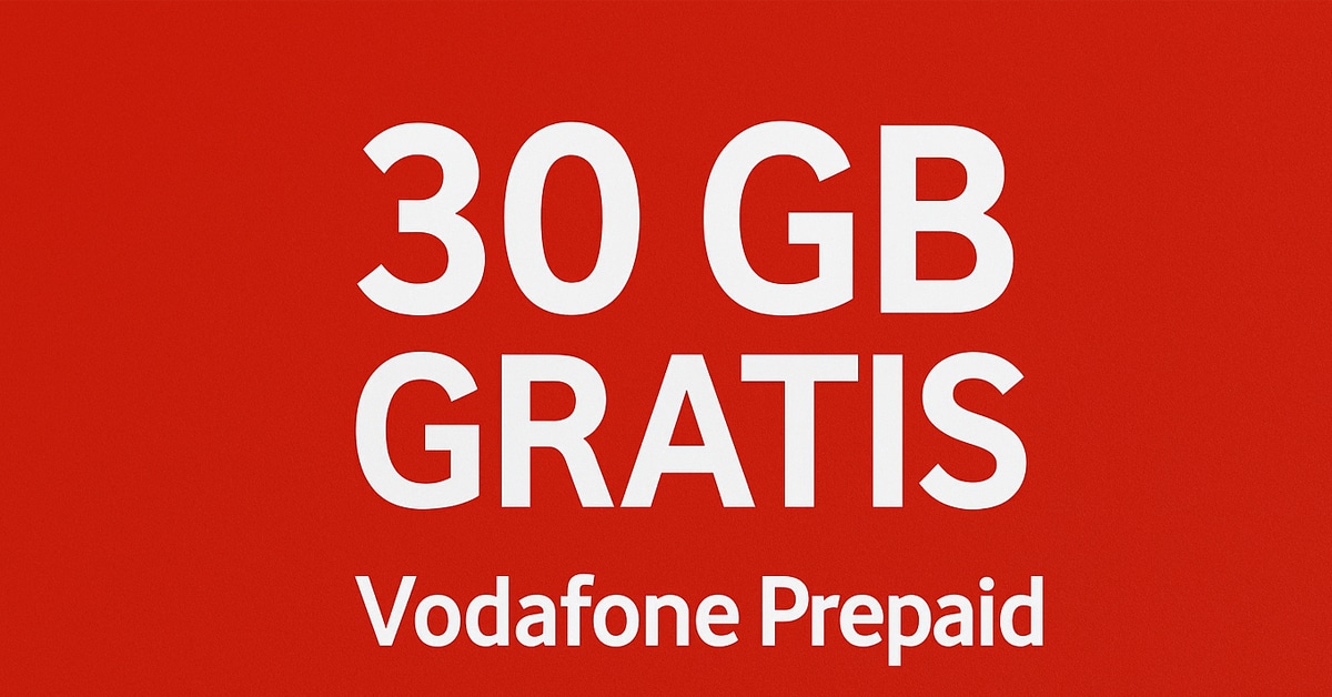 Vodafone Prepaid – 3x 30 GB 5G komplett kostenlos testen – nur für ...