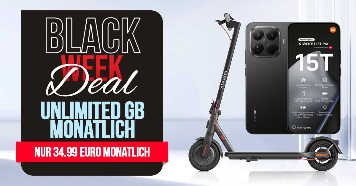 Xiaomi 15T Pro & Electric Scooter 5 für einmalig 49.95 Euro mit ...