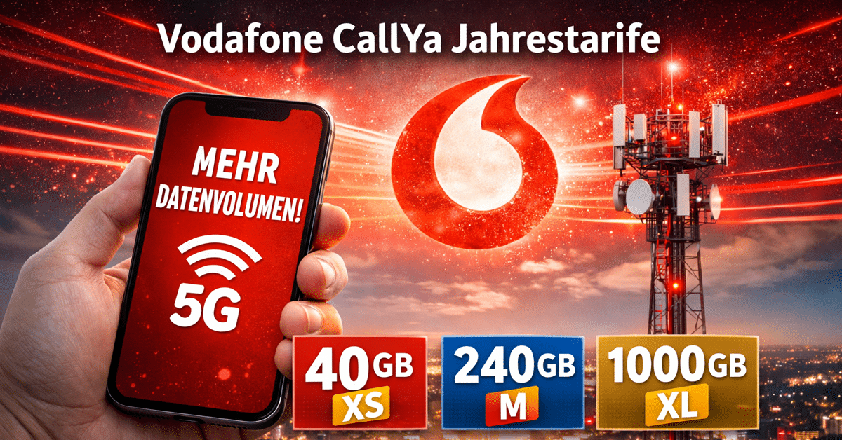 Vodafone CallYa Jahrestarife: Mehr Daten zum gleichen Preis – Aktion ...