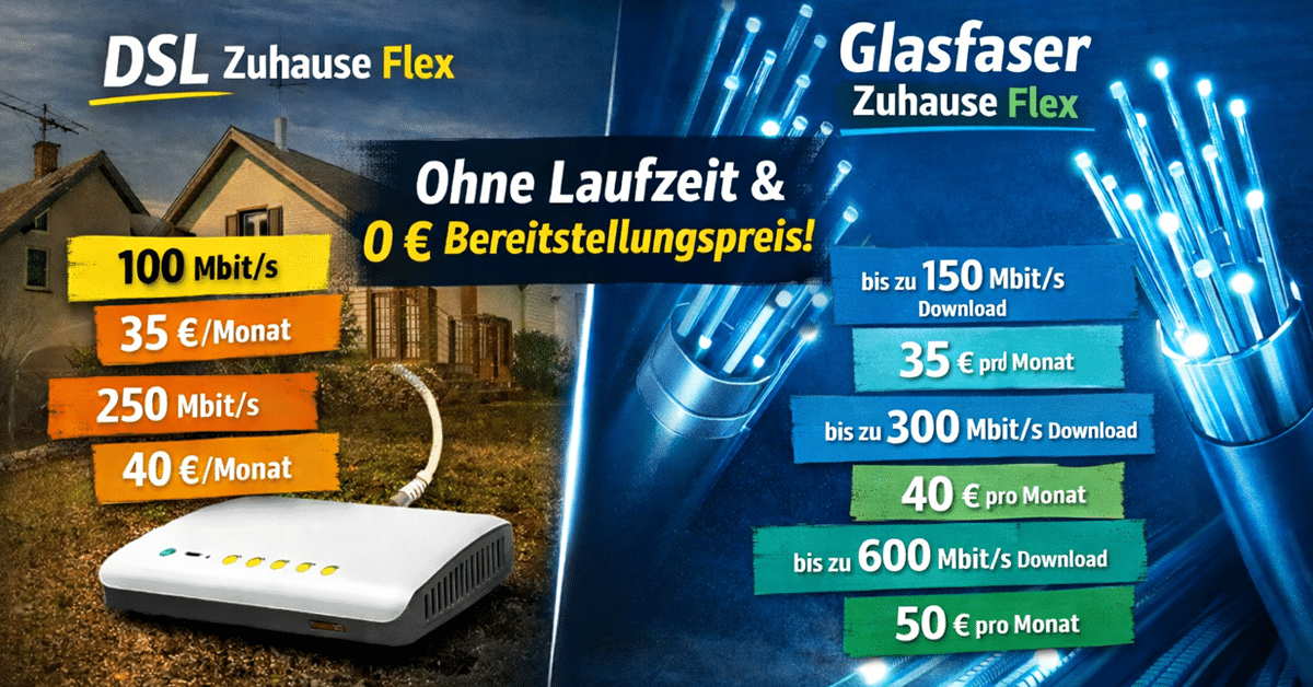 congstar Zuhause Flex: DSL & Glasfaser jetzt ohne Laufzeit und ohne ...