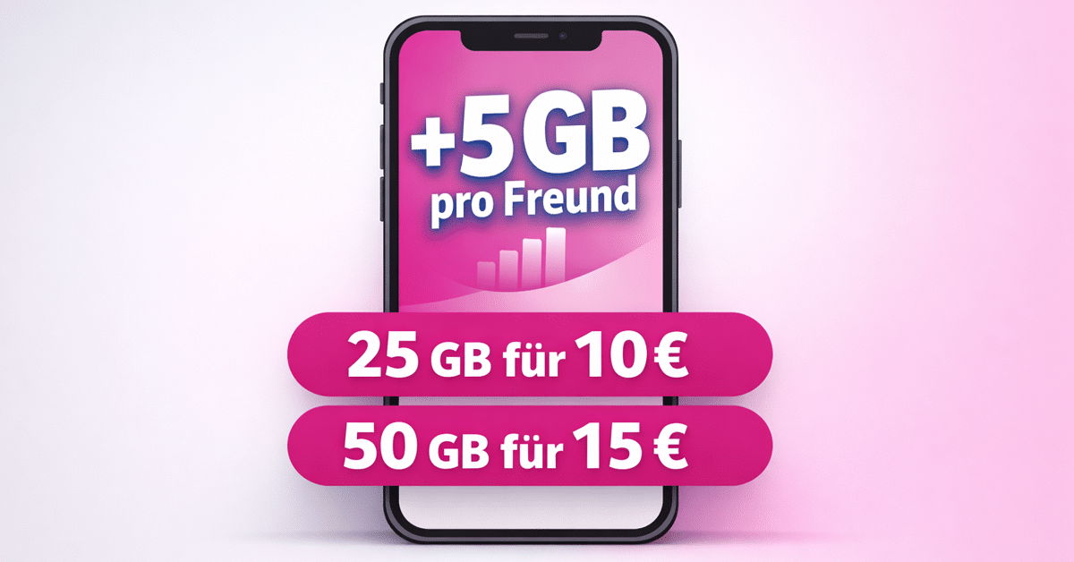 Telekom Netz ohne Laufzeit – 25GB 5G Allnet Flat nur 10 Euro monatlich ...